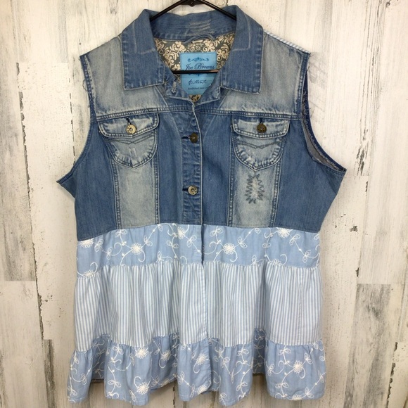 Joe Browns | Dresses | Joe Browns Denim Shirt Dress Acid Wash Patchwork ...
